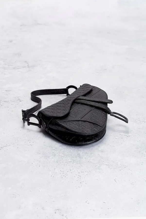 Dior Embossed Saddle Bag