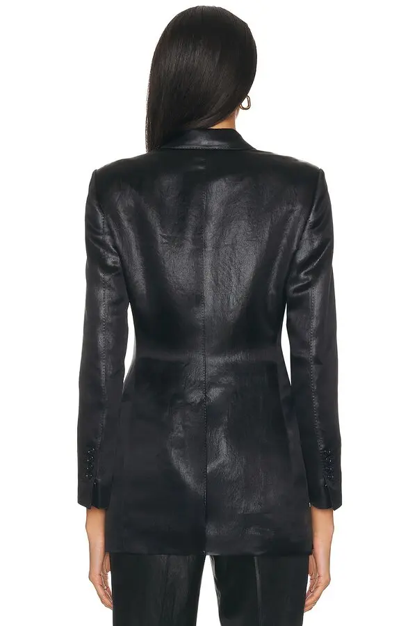 TOM FORD Single-breasted Peak Lapel Jacket - Black