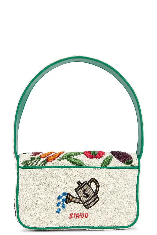 Staud Tommy Beaded Bag - Crudite