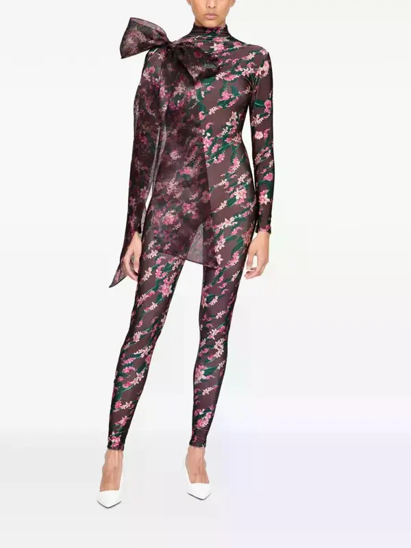 ATU BODY COUTURE Floral-print Jumpsuit - Brown