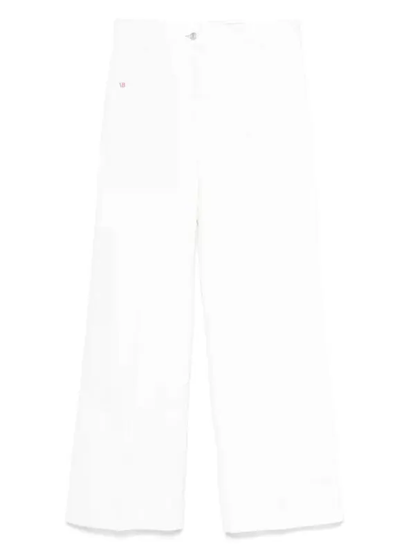 Victoria Beckham Logo-tag Jeans - White