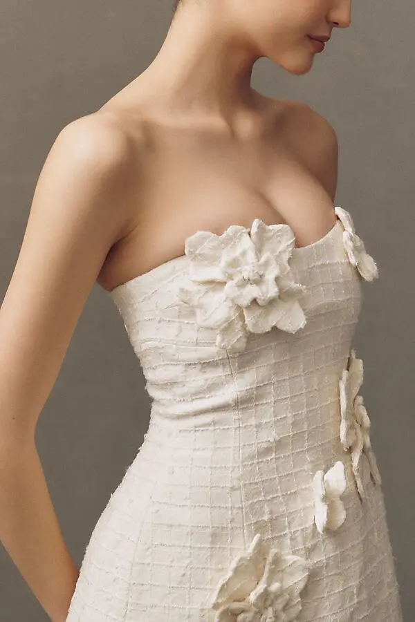 chinese dress ladies Rosario Appliqué Floral Bustier Mini Dress main image 0