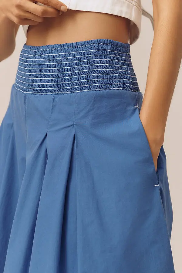 PILCRO Pleated Skirty Culotte Pants