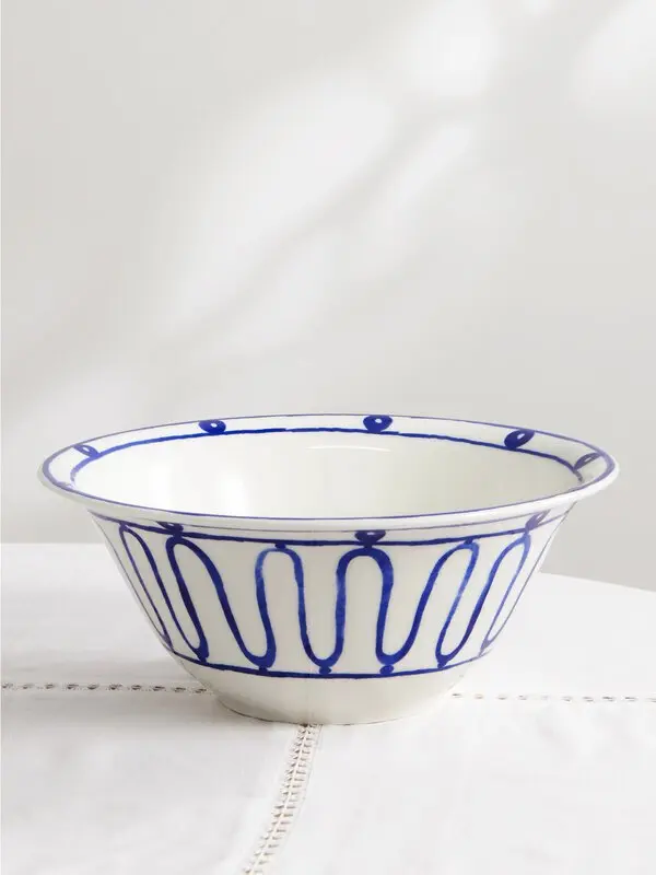 Themis Z Kyma Painted Porcelain Bowl - Blue
