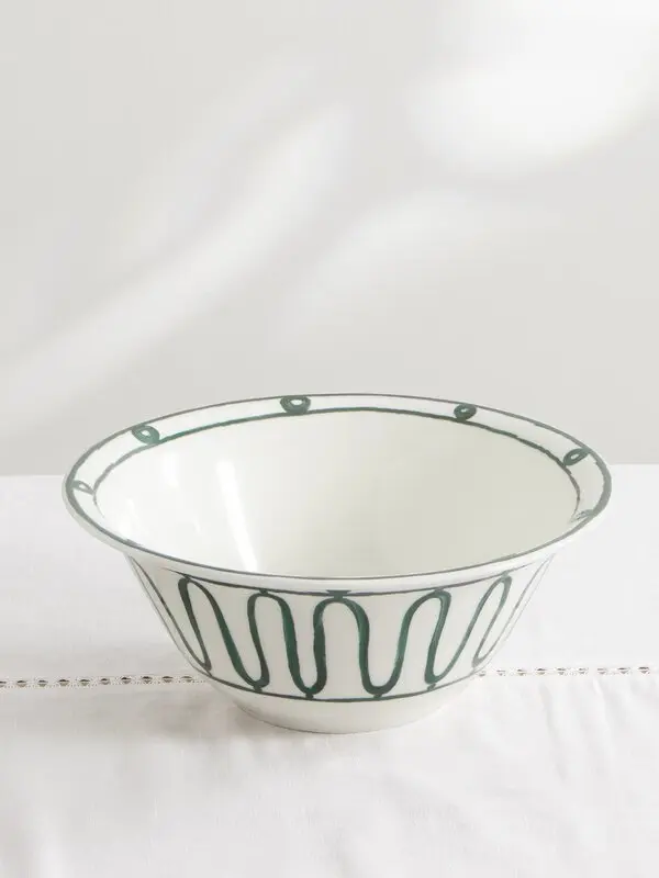 Themis Z Kyma Painted Porcelain Bowl - Green