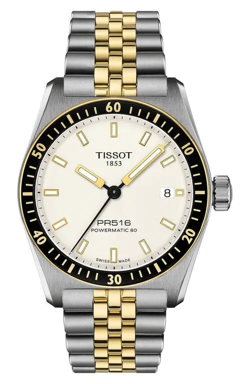 TISSOT Pr516 Powermatic 80 Automatic Bracelet Watch - Two Tone