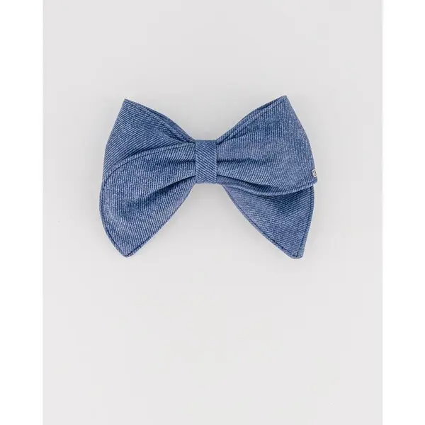 Alexandre De Paris Allure Rayures Bow Barrette - Blue