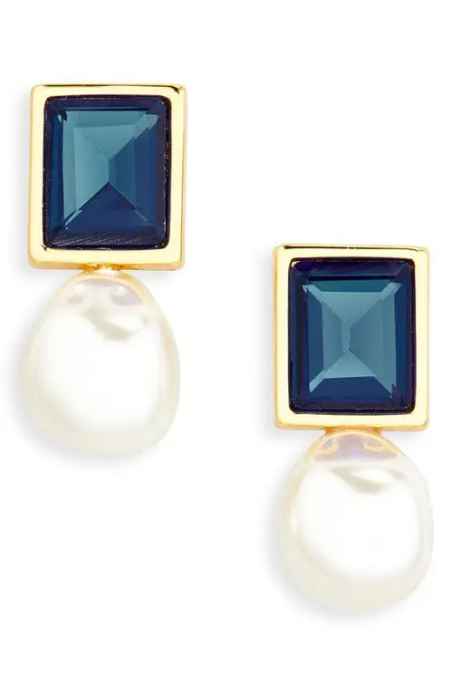 Lele Sadoughi Aegean Faux Pearl Drop Earrings - Aegean Blue