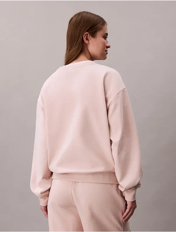 Calvin Klein Monologo French Terry Relaxed Sweatshirt - Buff Beige