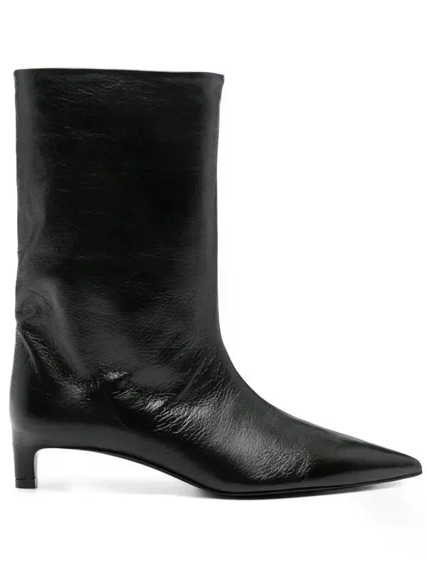 JIL SANDER 40mm Leather Boots - Black