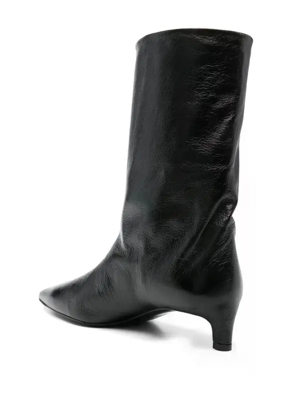 JIL SANDER 40mm Leather Boots - Black