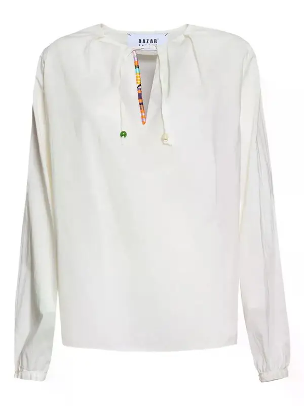 BAZAR DELUXE V-neck Blouse - White