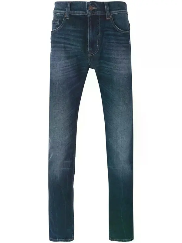 7 For All Mankind Stone Washed Slim Fit Jeans