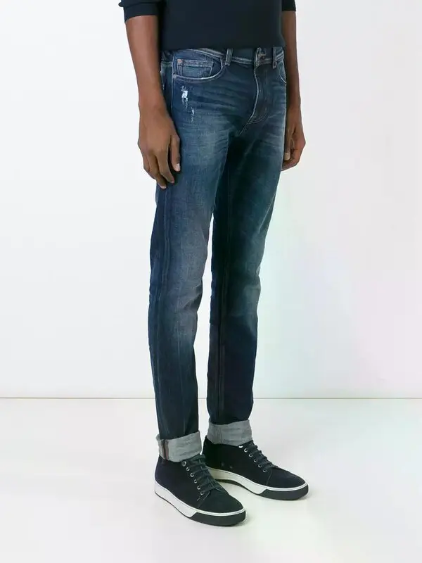 7 For All Mankind Stone Washed Slim Fit Jeans