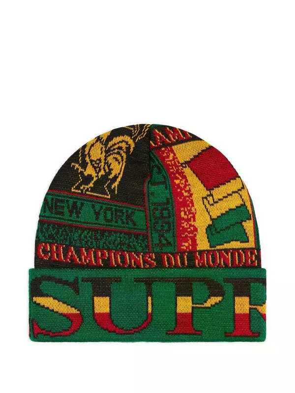 Supreme Patterned Beanie - Green