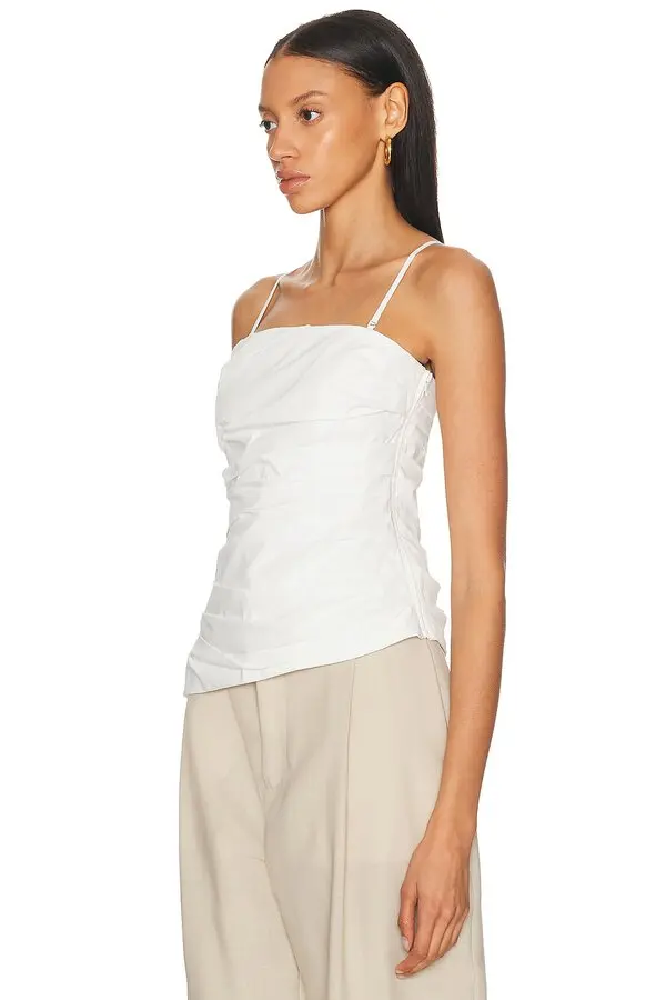 Jonathan Simkhai Emerson Ruched Bustier Top