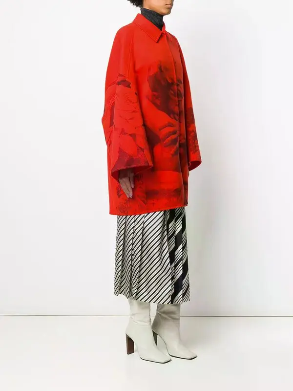 Valentino Garavani Lovers Print Oversized Coat