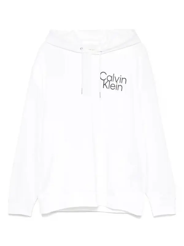 Calvin Klein Logo-print Hoodie - White