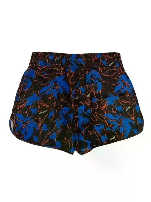 COUNTY OF MILAN Flowers Shorts - Black