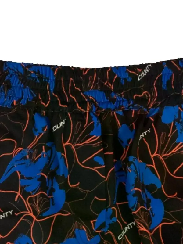 COUNTY OF MILAN Flowers Shorts - Black
