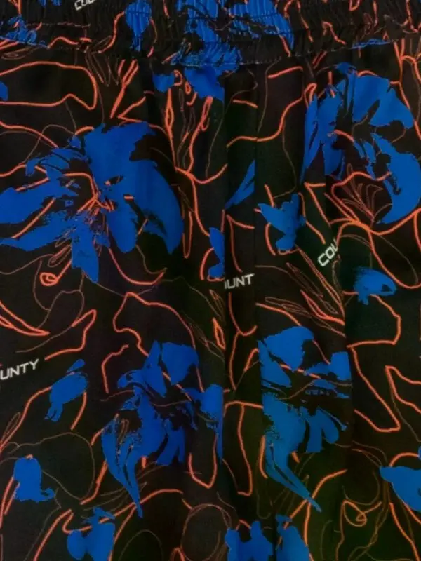 COUNTY OF MILAN Flowers Shorts - Black