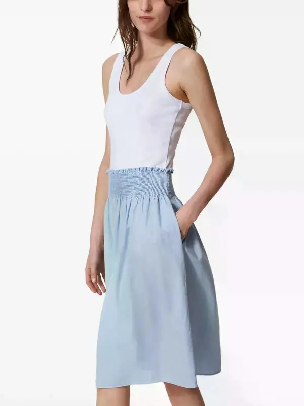 TWINSET Midi Skirt With Smocked Waist
