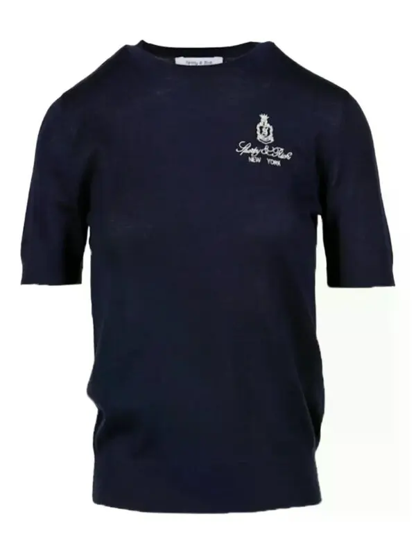 Sporty & Rich Short-sleeve Knitted Top