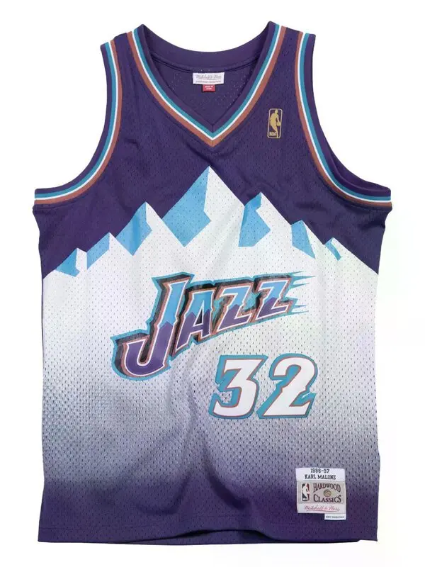 Mitchell & Ness Karl Malone Nba Utah Jazz 1996 Road Swingman Tank Top - Purple