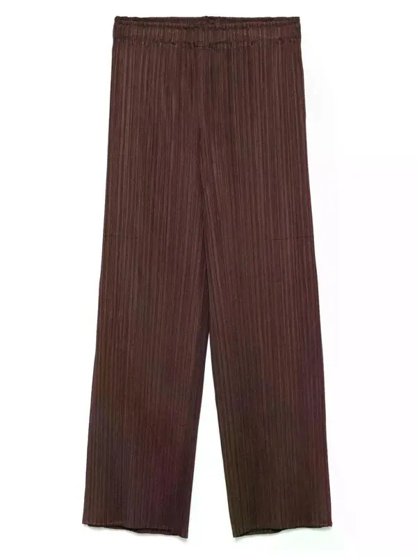 Issey Miyake Plissé Trousers - Brown