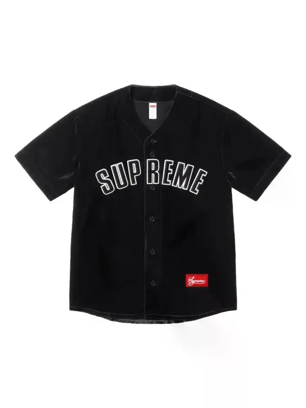 Supreme Velvet Baseball Shirt