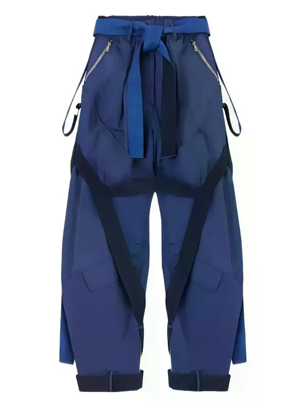 Attico High-waisted Trousers - Blue