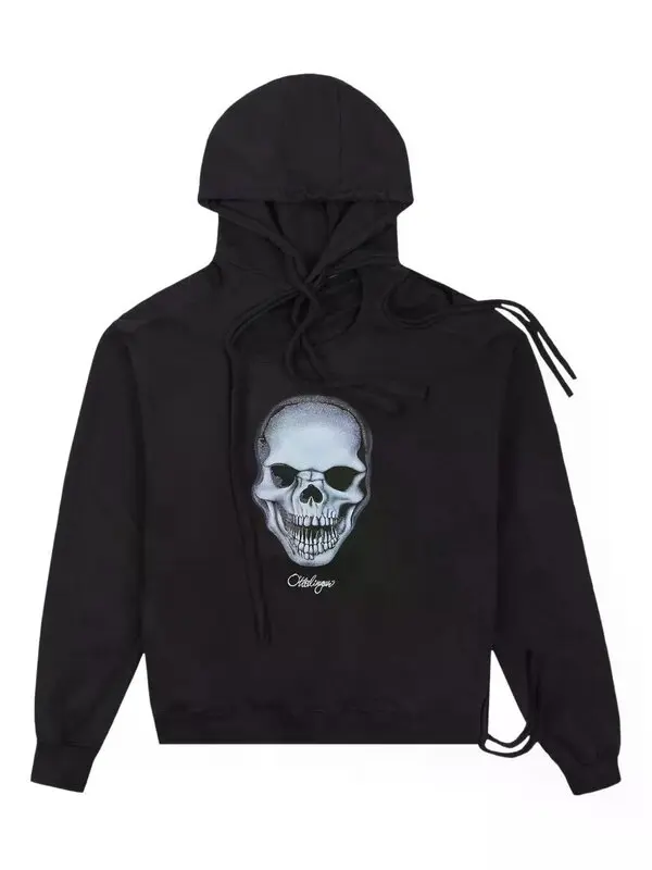 Ottolinger Skull-print Deconstructed Hoodie
