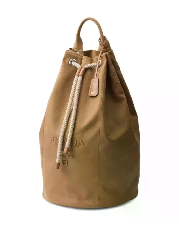 Prada Duffle Bag With Drawstring - Brown