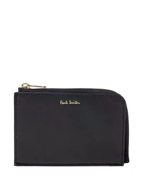 Paul Smith Signature Stripe Zip-around Leather Wallet - Black