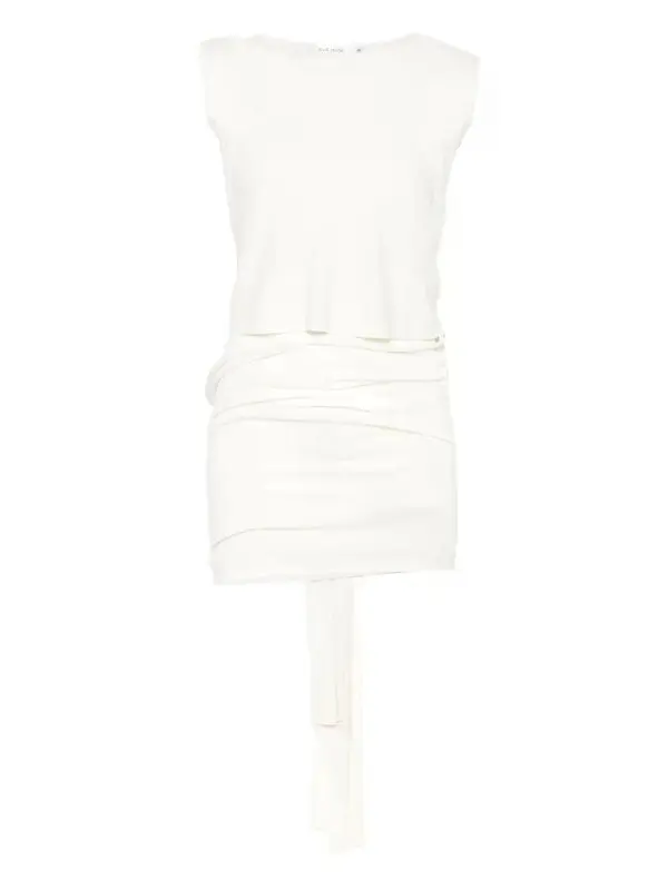 AYA MUSE Draped Mini Dress - White