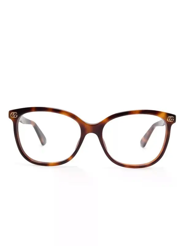 Gucci Square-frame Glasses - Brown