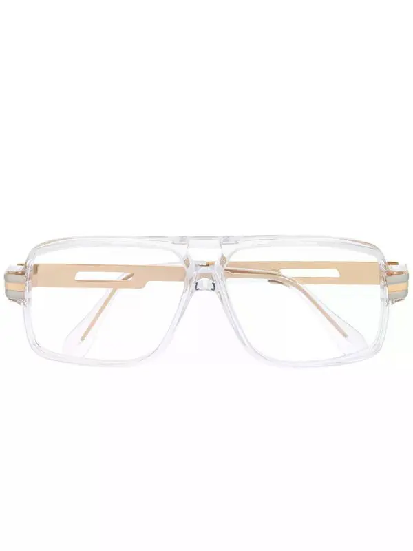 Cazal Oversized Full Rim Glasses - Metallic