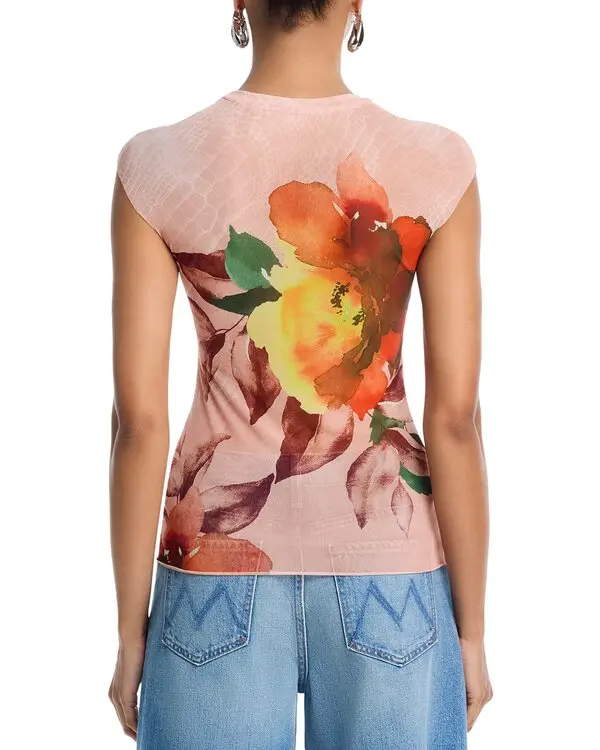 AFRM Nina Mesh Top - Snake Bloom