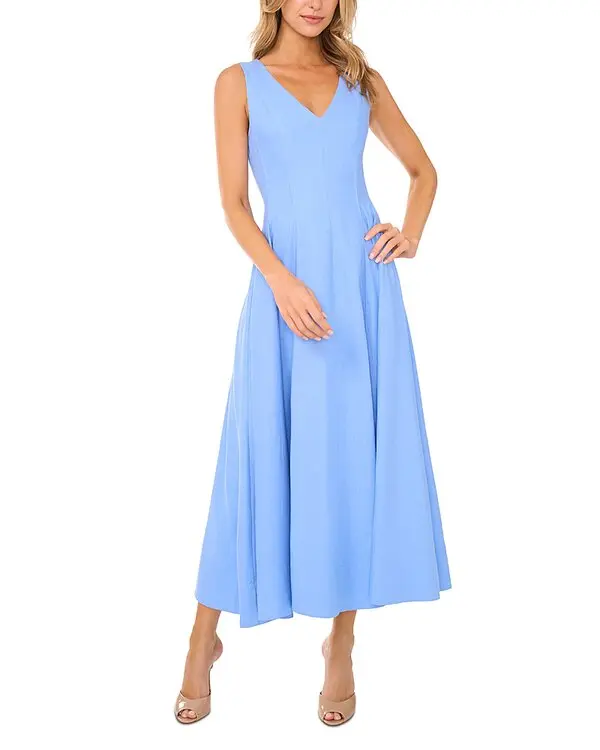 Ted Baker London Sleeveless V-neck Pleated Maxi Dress - Hydrangea