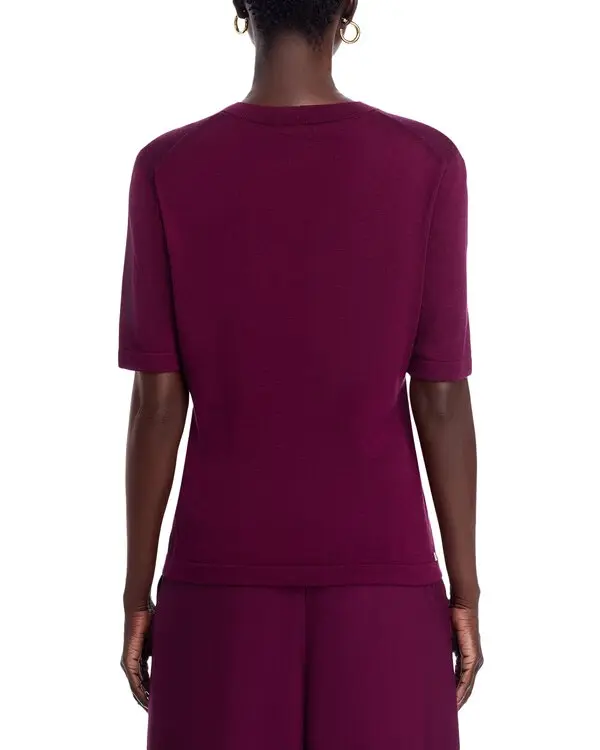 Lafayette 148 New York Elbow Sleeve Crewneck Sweater