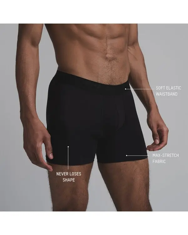 SKIMS Stretch Cotton 3 Boxer Briefs, 3-pack - Heather Multi