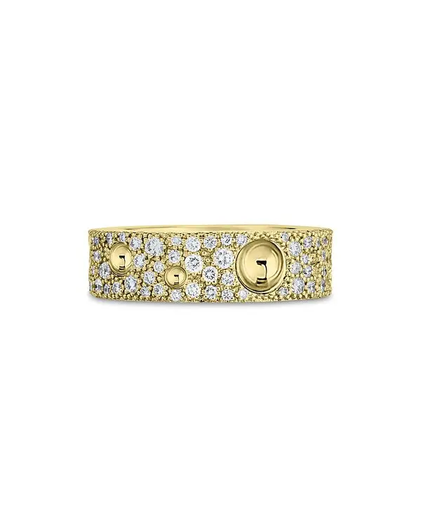 Roberto Coin 18k Yellow Gold Pois Moi Diamond Luna Ring - White/gold