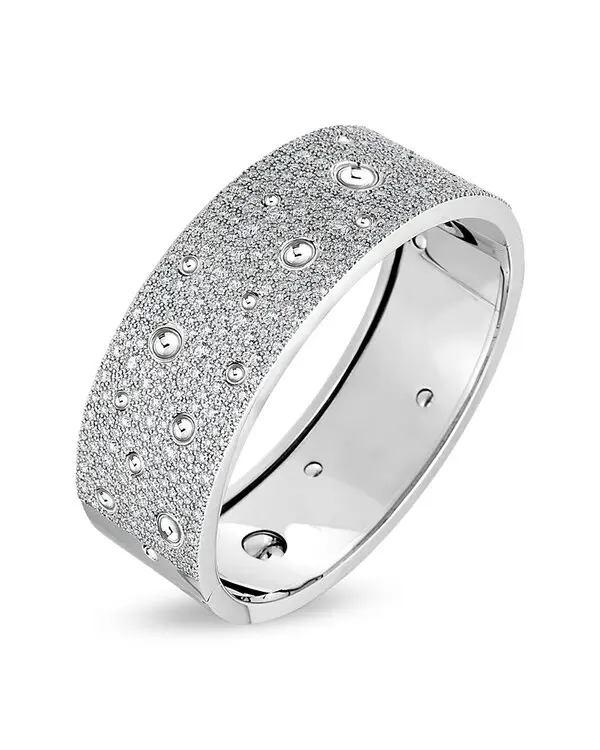 Roberto Coin 18k Diamond Bangle Bracelet - White Gold