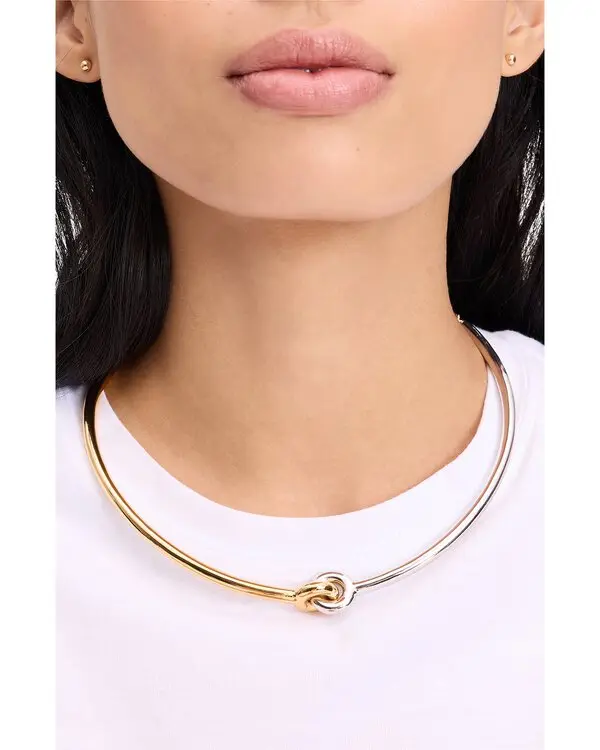 Kate Spade New York Interlock Structured Collar Necklace - Two Tone