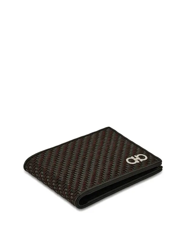 FERRAGAMO Gancio Woven Cardholder