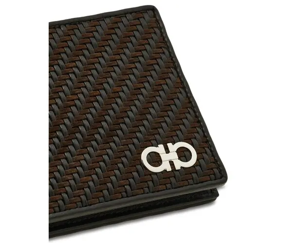 FERRAGAMO Gancio Woven Cardholder