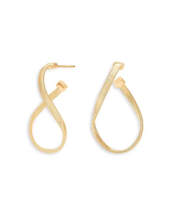 Marco Bicego 18k Yellow Marrakech Twisted Hoop Earrings - Gold