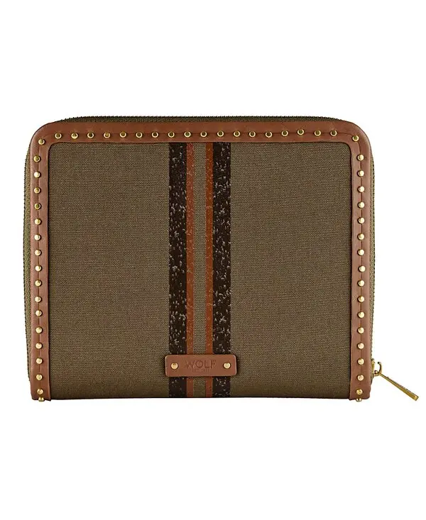 Wolf Ida Travel Zip Jewelry Portfolio - Khaki