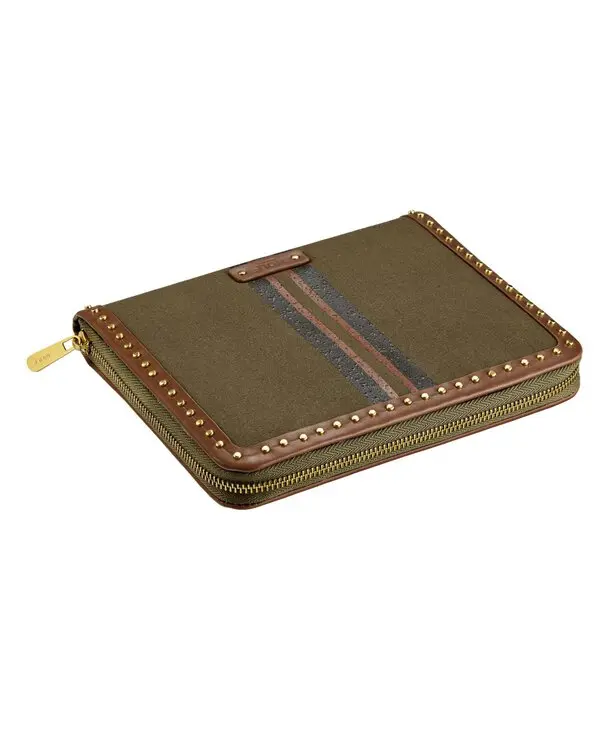 Wolf Ida Travel Zip Jewelry Portfolio - Khaki