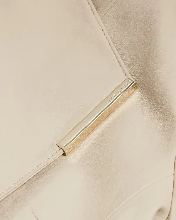 Ted Baker London Leather Cropped Wrap Jacket